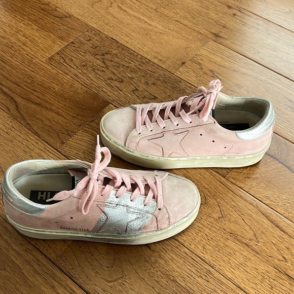 Golden Goose | Shoes | Golden Goose 37 Pink Sneakers Ggdb Hi Star ...